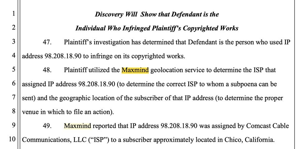 How accurate is MaxMind Geolocation used by Strike 3 Holdings ...