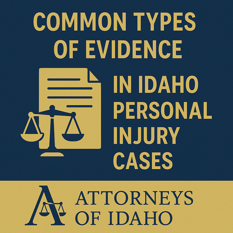 What Are the Most Common Types of Evidence in an Idaho Personal Injury Case? | Attorneys of Idaho