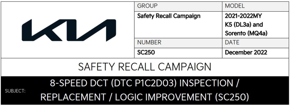 2021-2022 Kia Sorento Transmission & Oil Pump Recall: What It Covers ...