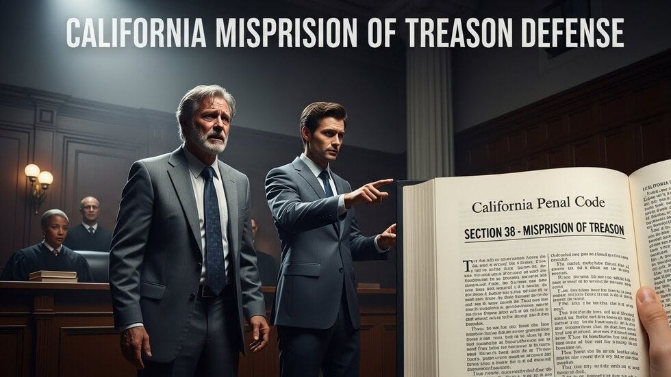 California Misprision of Treason Defense: Challenging Penal Code ...