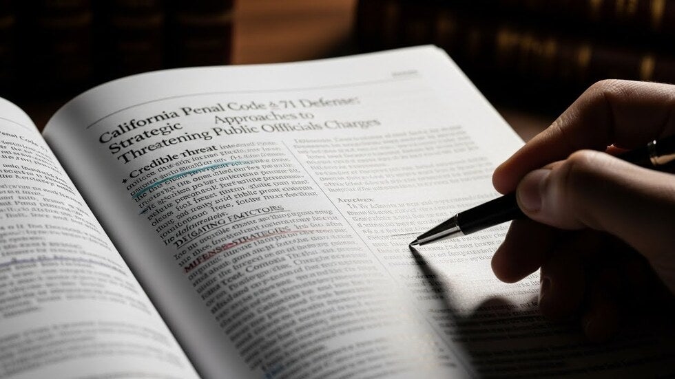 California Penal Code § 71 Defense: Strategic Approaches to Threatening ...