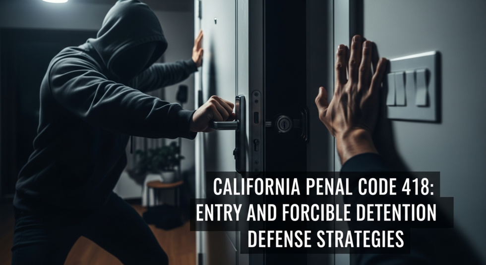 Código Penal 418 de California: Entrada y Detención Forzosa Estrategias ...