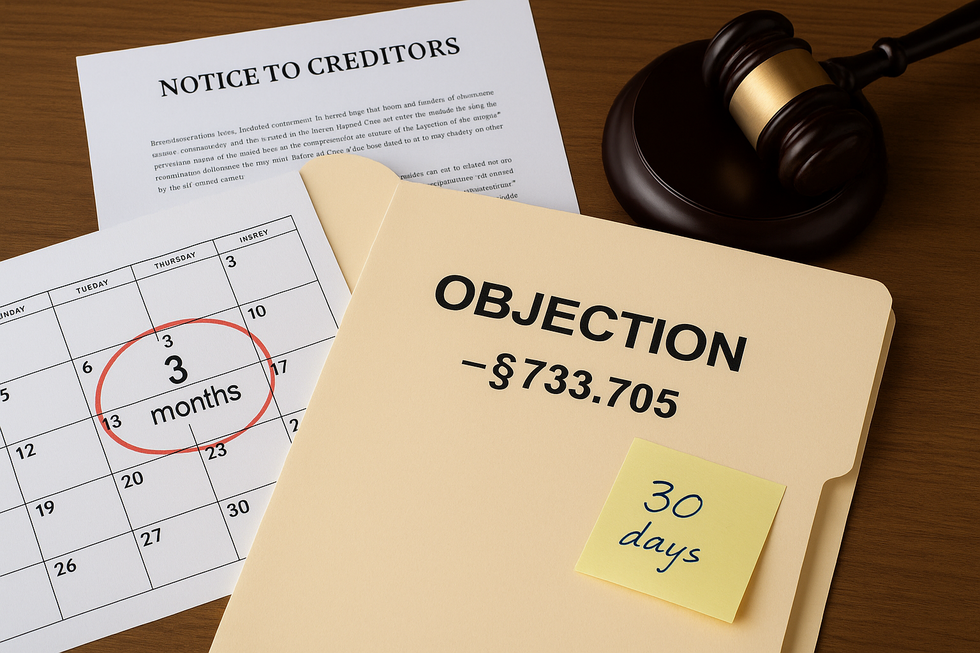 Creditor Claims Deadline in Florida Probate: Can I Object?