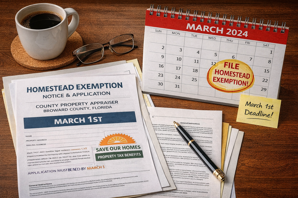 Florida Homestead Exemption Deadline: File by March 1st | Florida Trust ...